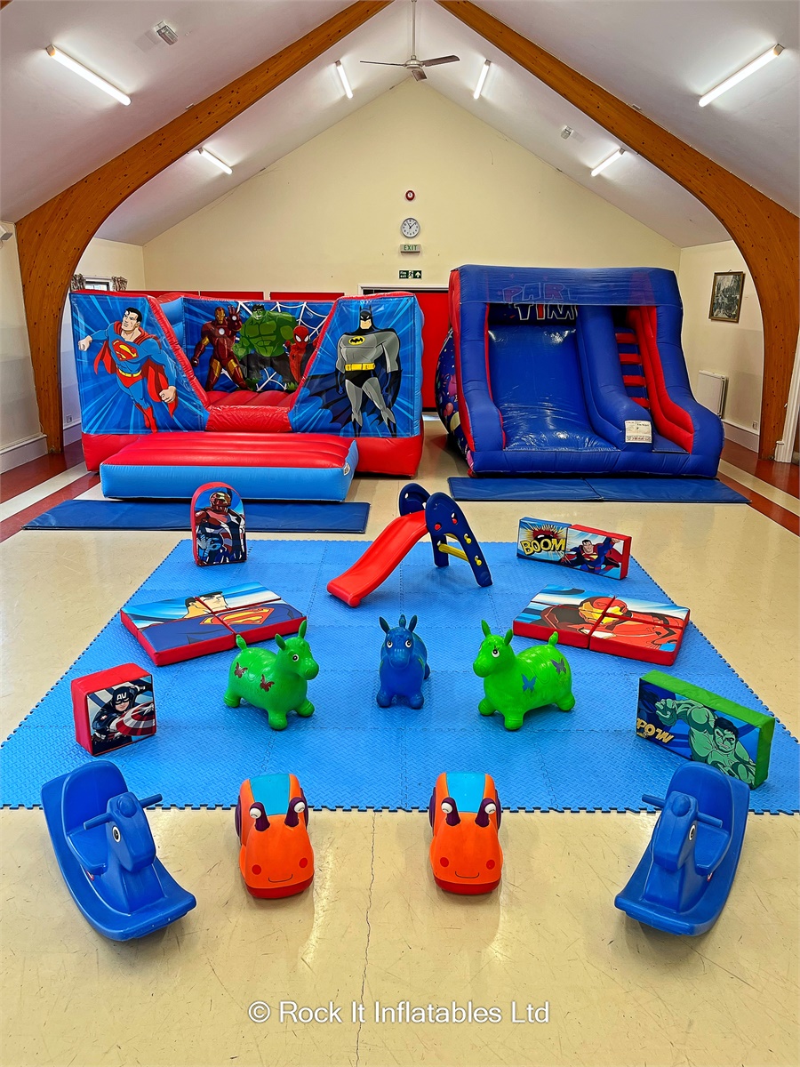 SUPERHERO Basic Soft Play PREMIUM Package - Bouncy Castle and Soft Play ...